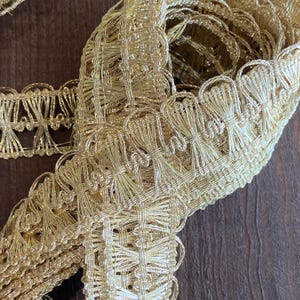 Vintage French Metallic Braid in in Gold by the Yard - Etsy