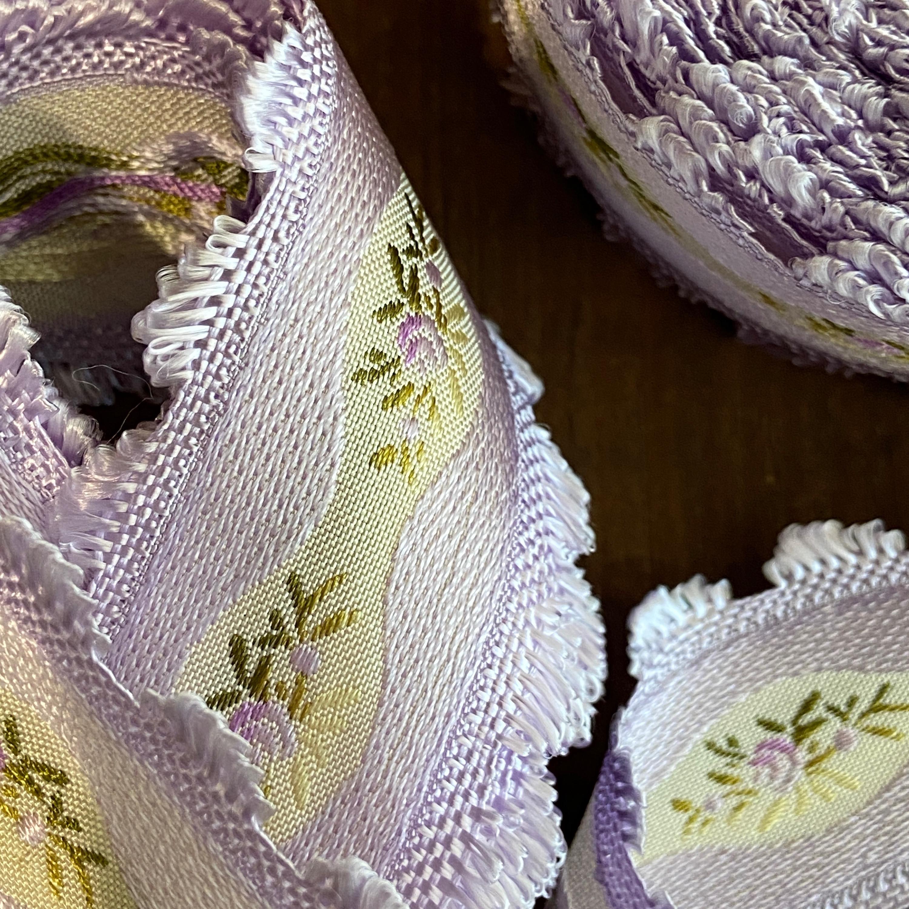 Vintage French Jacquard Ribbon With Scalloped Marquee and Eyelash ...