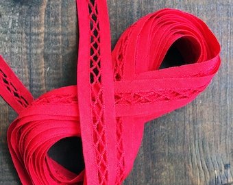 Wool Felt Ribbon 100% Wool Felt Ribbon in Color RED - Etsy