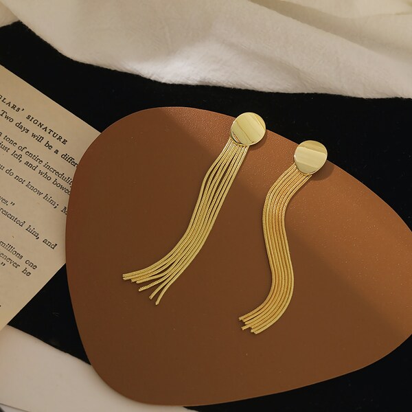 Gold Fringe Earrings - Etsy