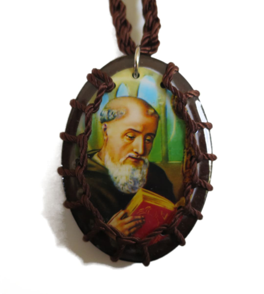 Wooden Scapular Necklace St. Benedict, St, Benedict Scapular, Saint ...