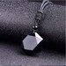 Men's Crystal Necklace, Natural Obsidian Hexagon Stone Necklace ...