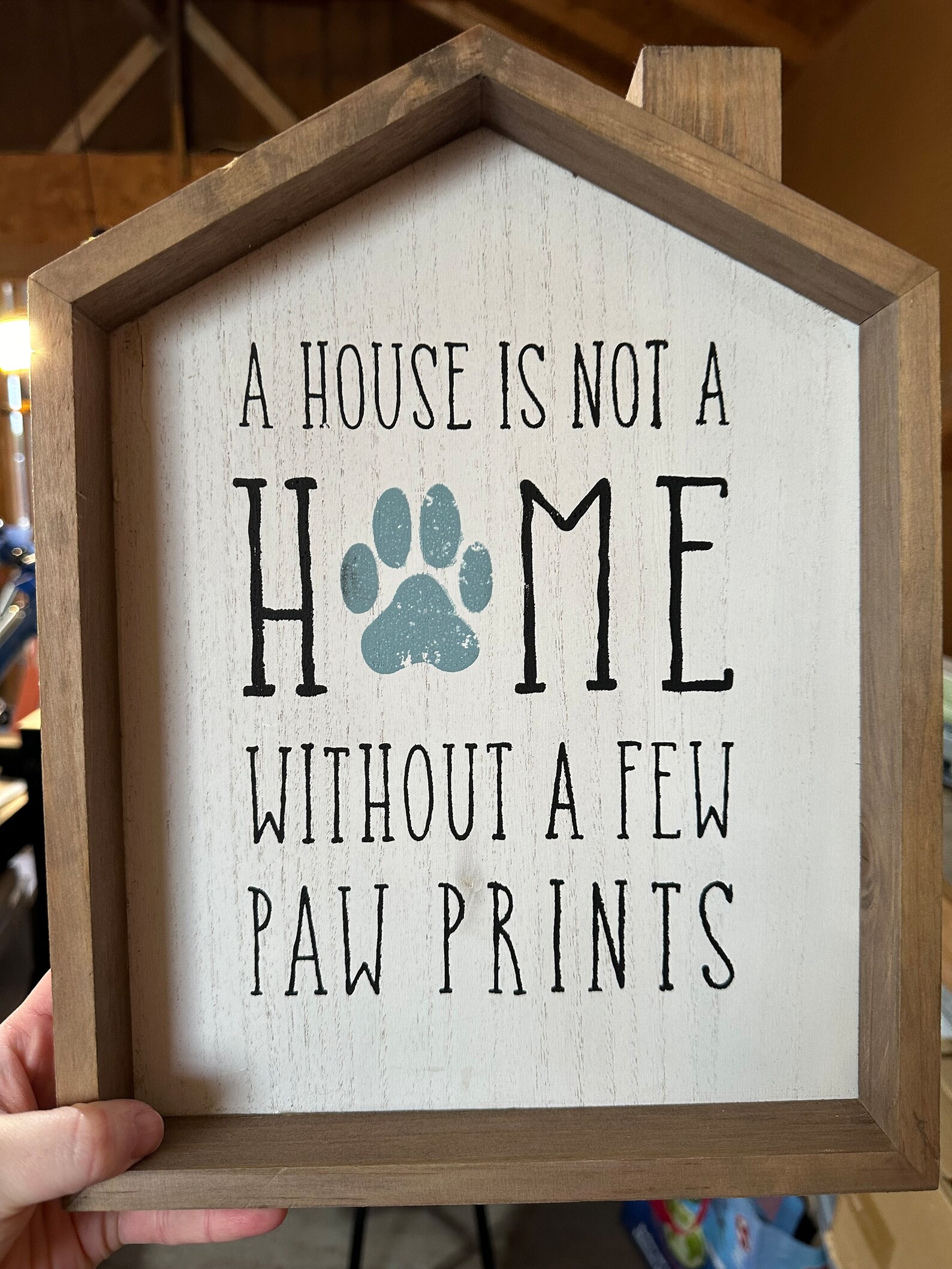 House Box Frame; House is Not a Home Without Pawprints; Dogs Cats - Etsy