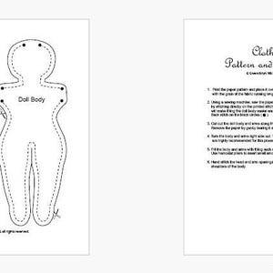 Small Doll Sewing Pattern 21.5cm 8.5” *digital Download* A4 and Letter ...