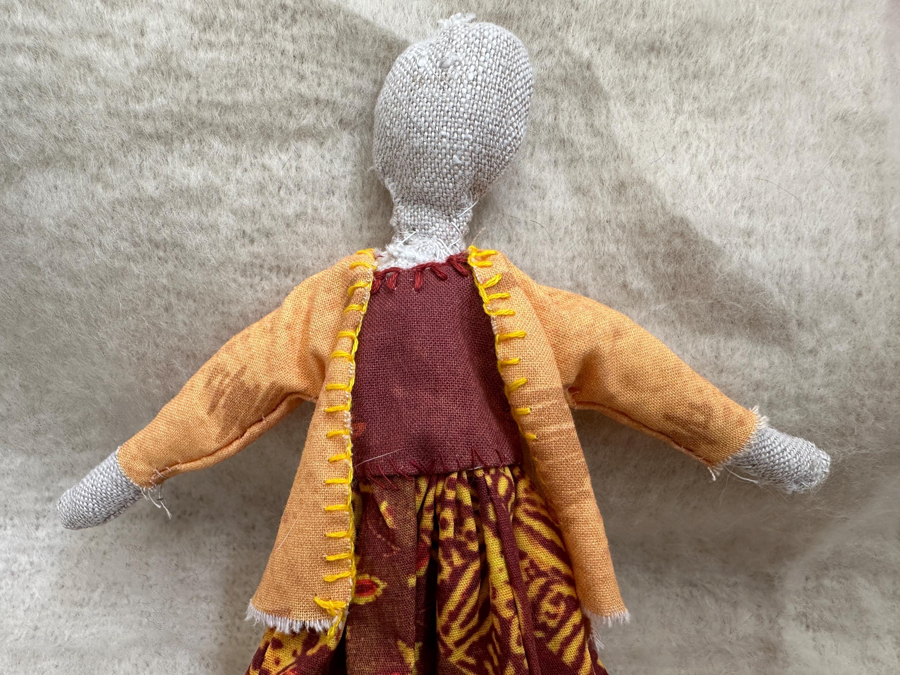 Art Doll Natural Fibres Handsewn Linen Cotton Wool Hand Stitched - Etsy
