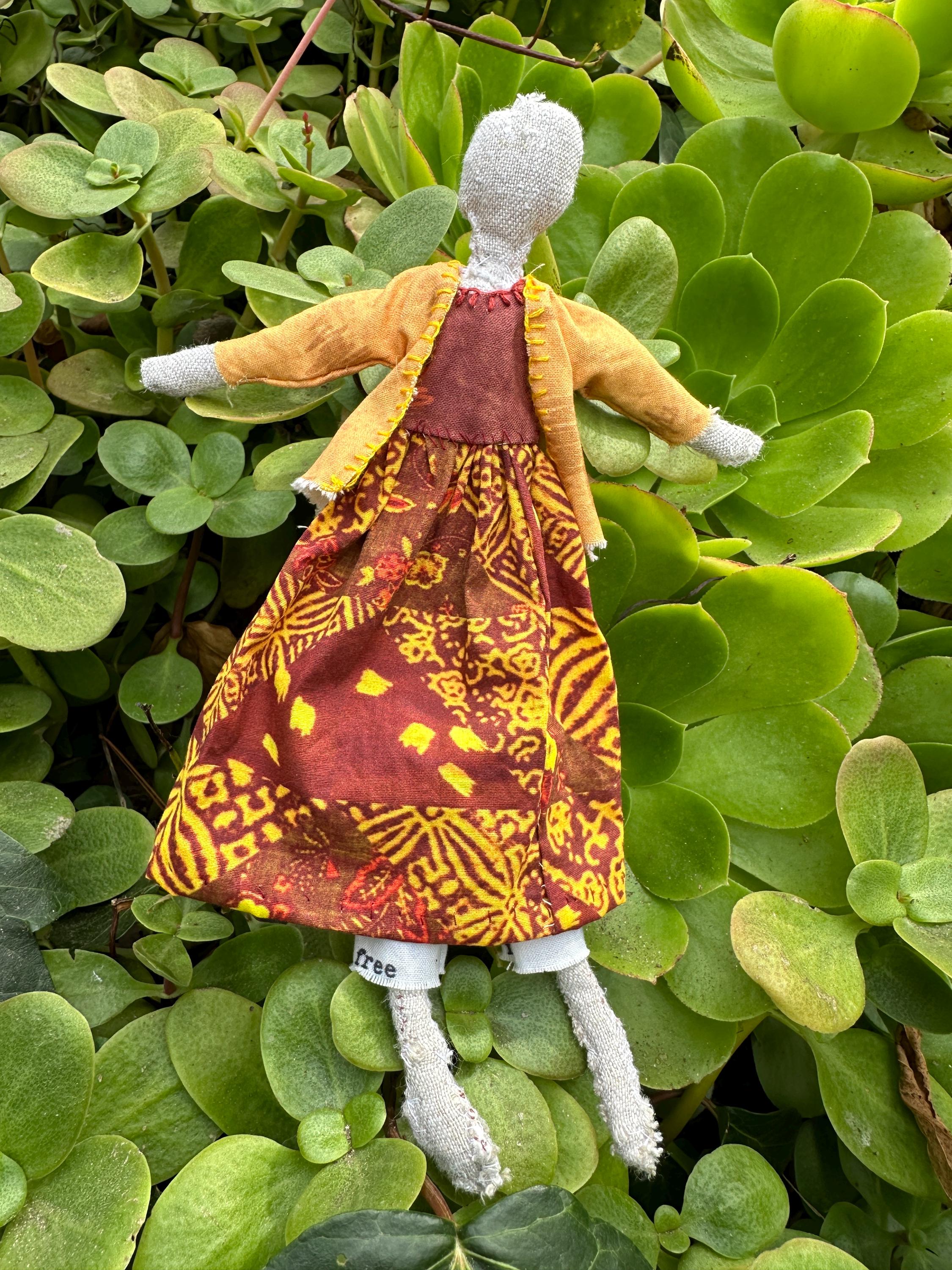 Art Doll Natural Fibres Handsewn Linen Cotton Wool Hand Stitched - Etsy