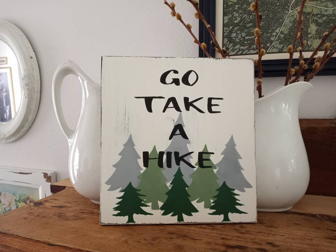 Take A Hike Sign, Walking Trail Sign, Rustic Mountain Cabin Sign ...