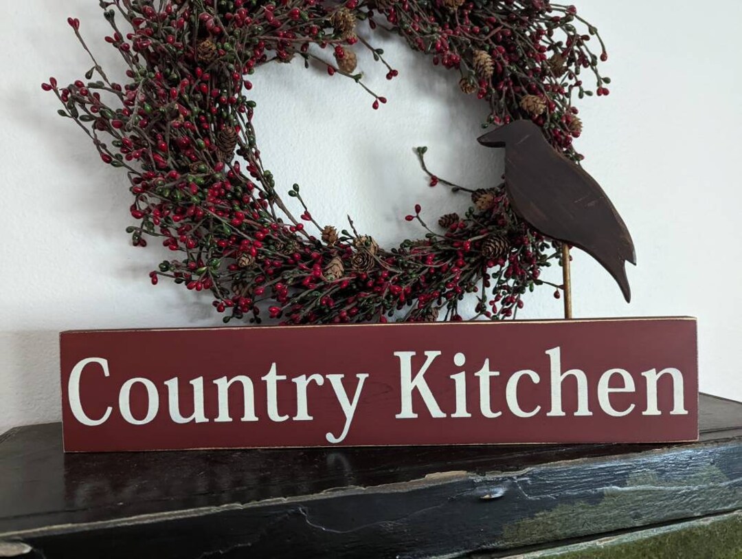 Country Kitchen Primitive Country Sign, Kitchen Decor Pantry Farm ...