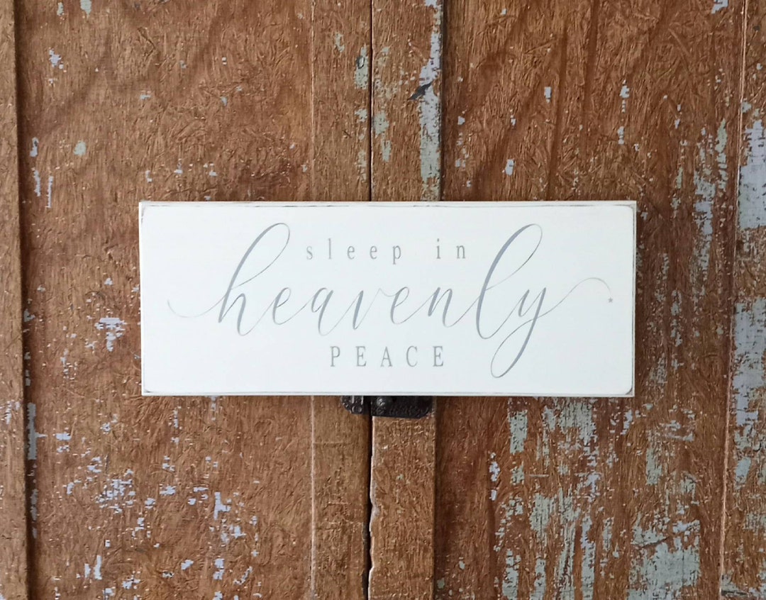 Sleep in Heavenly Peace Sign, Bedroom Sign, Baby Nursery Sign, Child ...