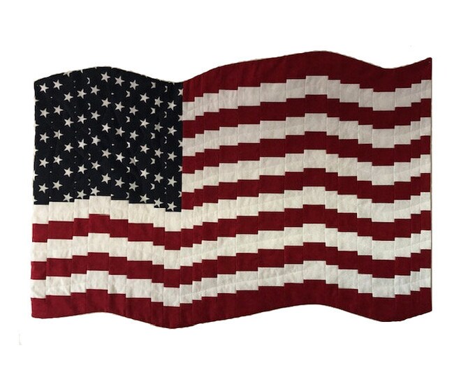 Waving Flag Wall Quilt, American Flag Quilt Kit - Etsy