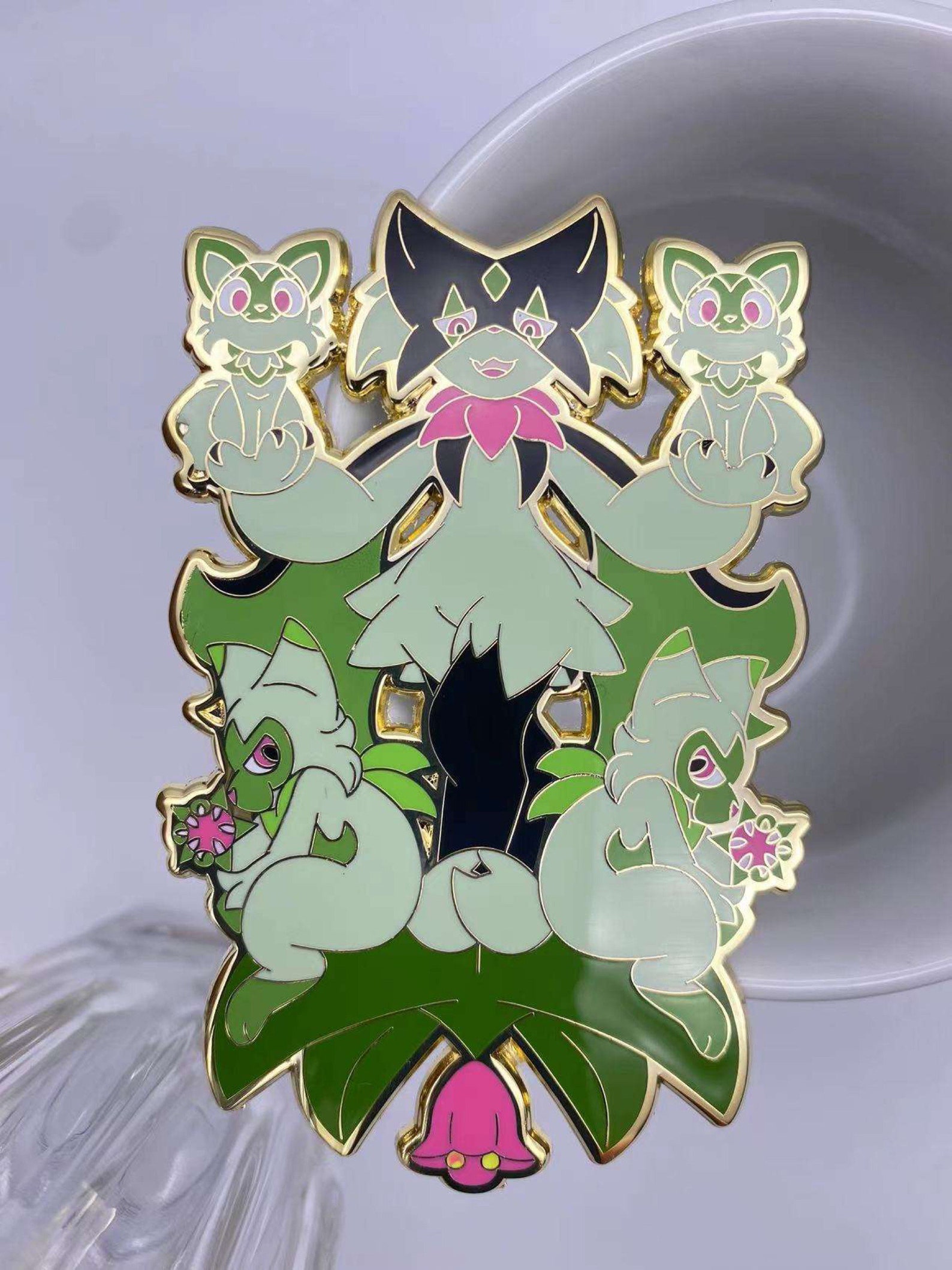 Sprigatito Evolution Line Pin - Etsy