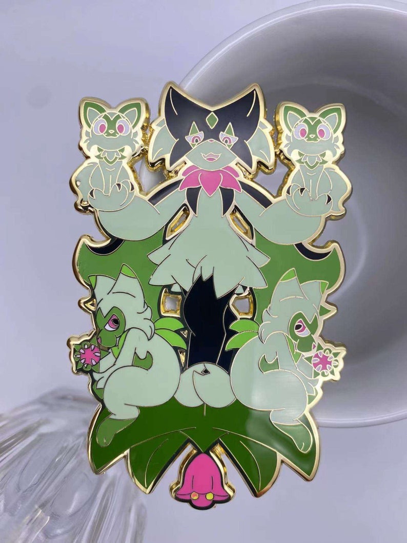 Sprigatito Evolution Line Pin - Etsy