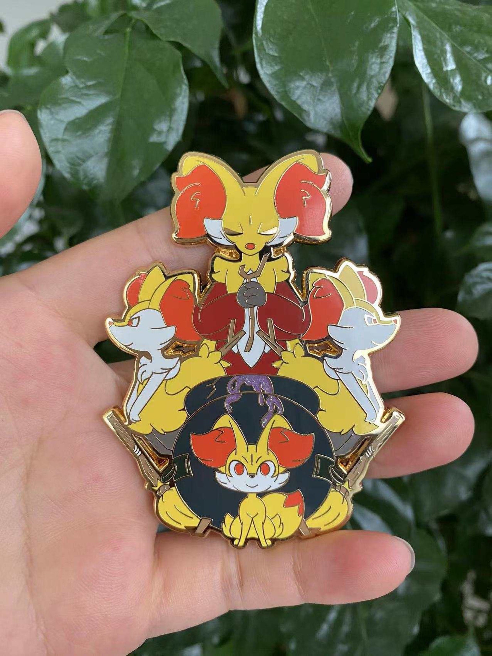 Fennekin Line Pin - Etsy