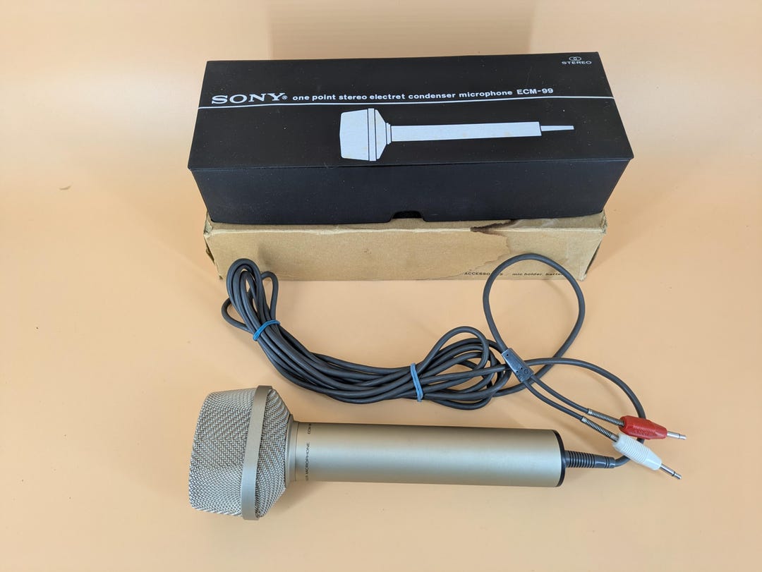 Sony ECM-99 One Point Stereo Electret Condenser Microphone Retro ...