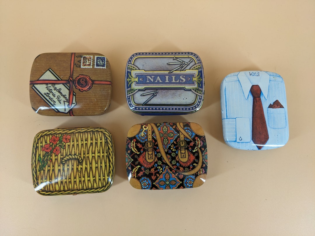 5 X Vintage Dodo Designs Made in England Sewing Pin Tins Collectables ...