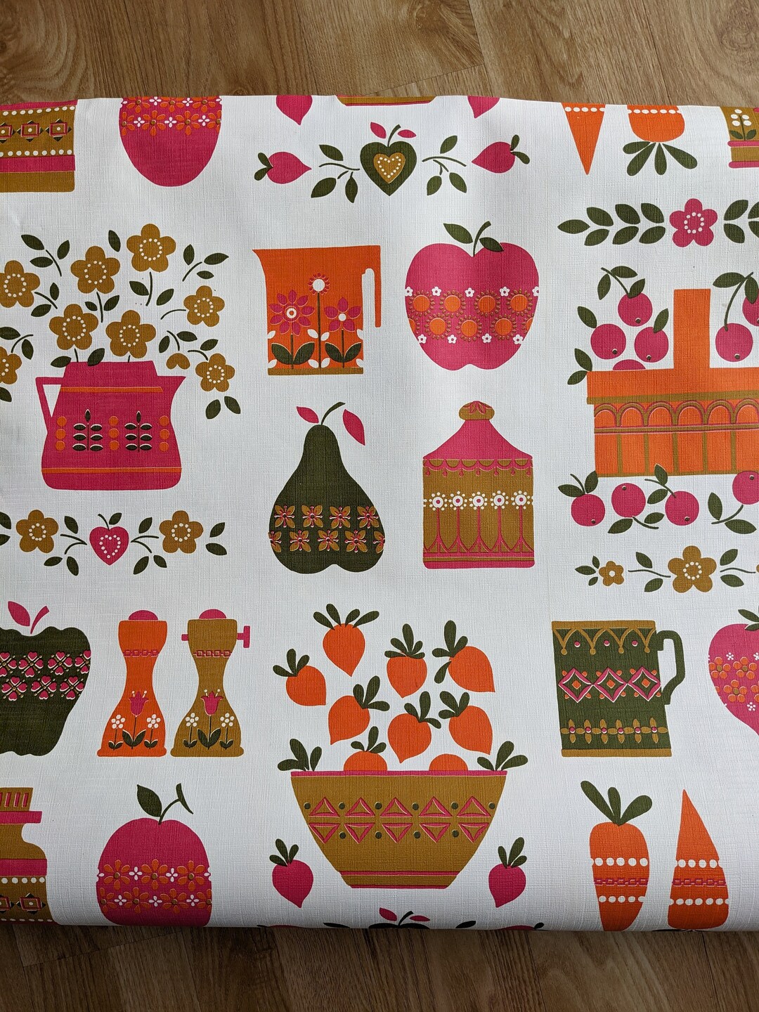 1970s Vintage Retro Kitchen Wallpaper Part Roll - Etsy
