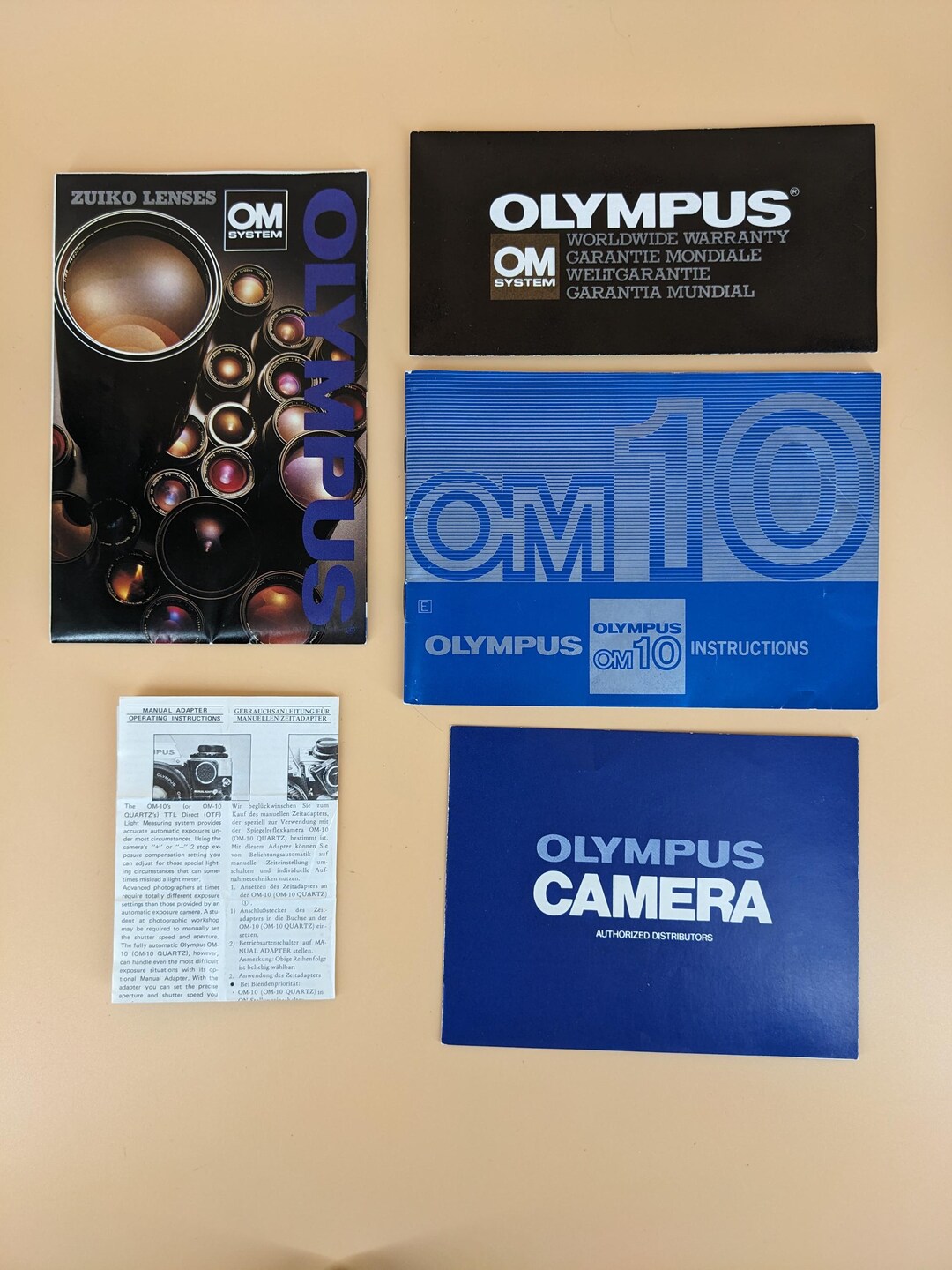 Olympus OM Original Camera Instruction Manuals, Guides, Brochures OM10 ...