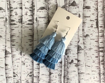 Denim Blue Earrings | Etsy