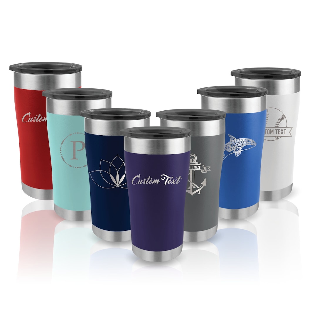 Personalized 20oz Vacuum Insulated Tempercraft Tumbler W/lid | Custom ...