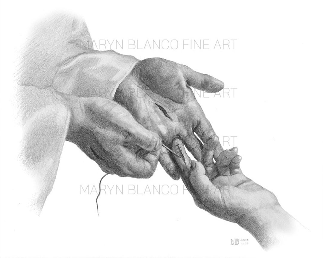 Christ Heals All Wounds | DIGITAL File of Pencil Drawing - Etsy