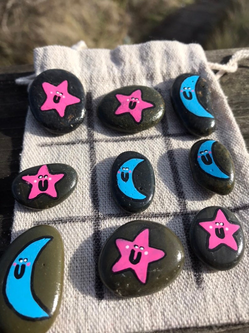 Kids Tic Tac Toe // Kids Toys and Games // Moon and Stars Tic - Etsy UK