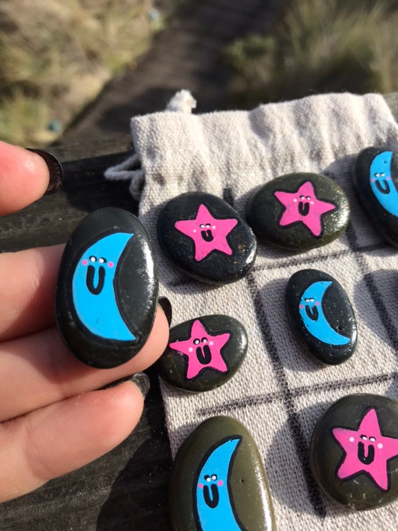 Kids Tic Tac Toe // Kids Toys and Games // Moon and Stars Tic - Etsy UK