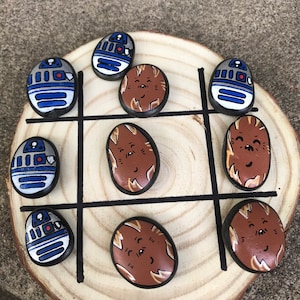 Star Wars Gift // Star Wars Tic Tac Toe // R2D2 and Chewbacca // Star ...