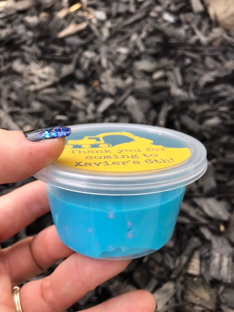 Kids Slime Favors // Slime Party // Slime Party Favors // Construction ...