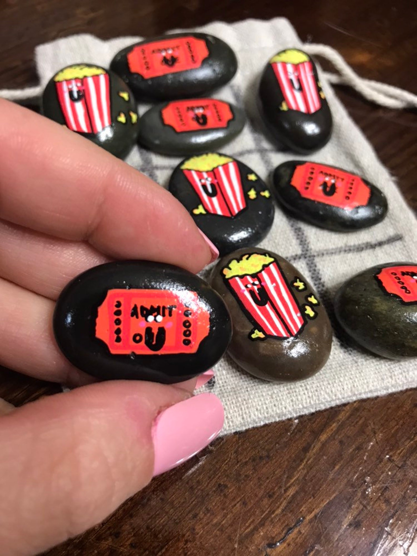 Movie and Popcorn Tic Tac Toe // Tic Tac Toe Game // Summer Game ...