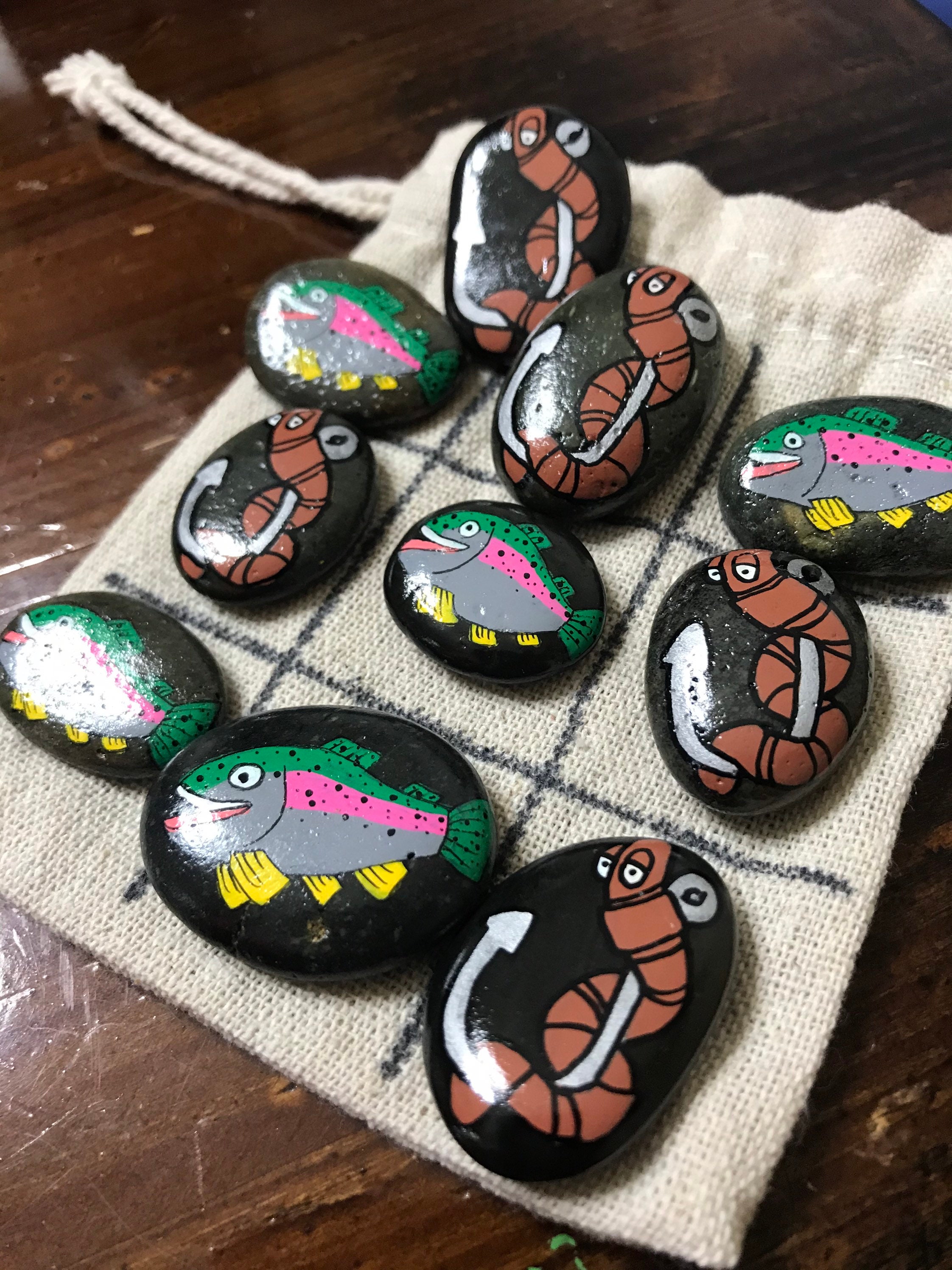 Fishing Tic Tac Toe // Tic Tac Toe Game // Summer Game // Painted Rock ...