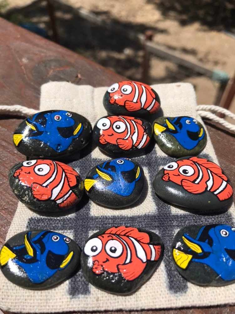 Nemo Tic Tac Toe Game // Dori Tic Tac Toe // Finding Nemo Birthday Gift ...