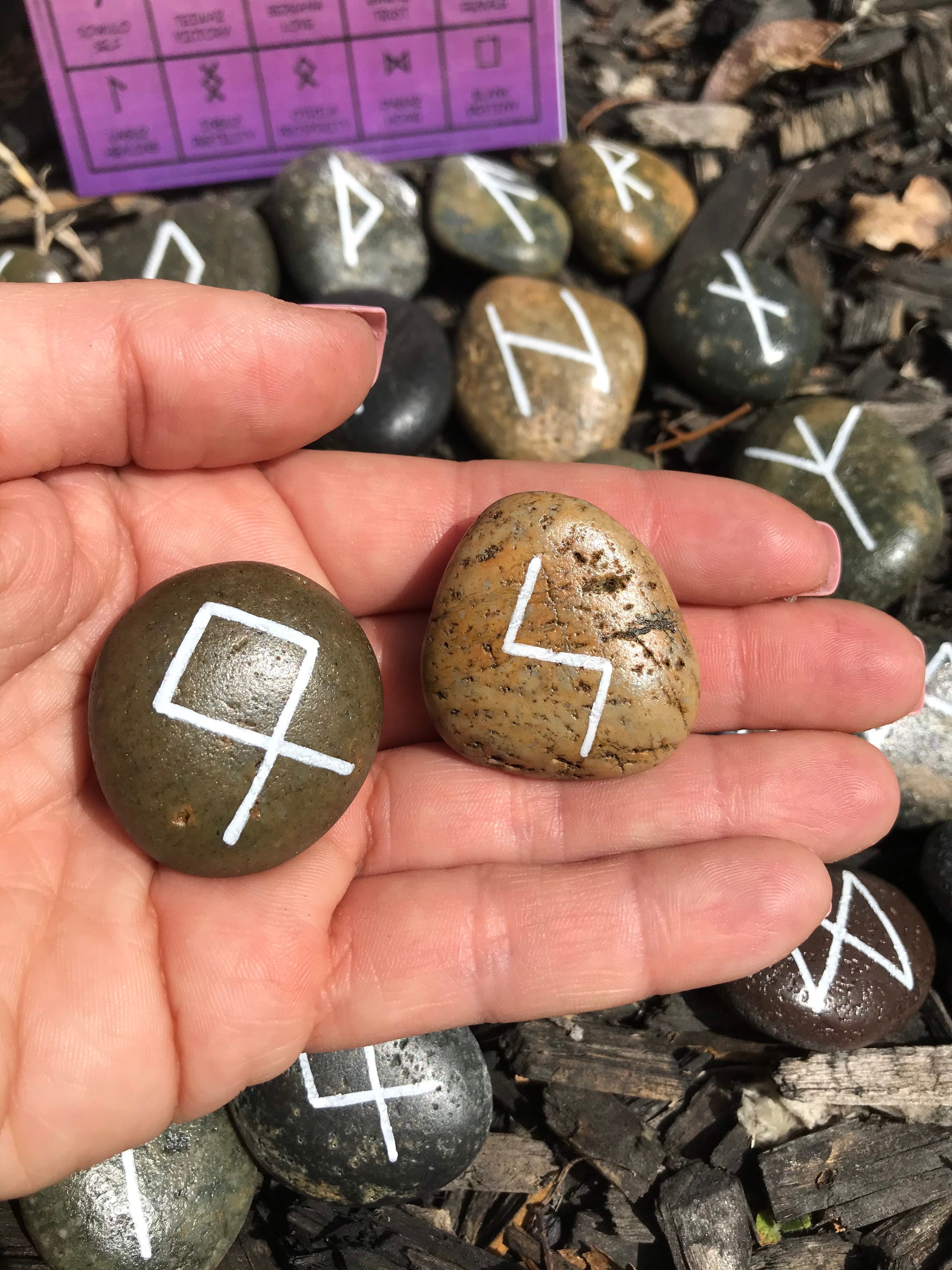 DIY Rune Set // Rune Stone // Natural Stone Rune // Elder - Etsy
