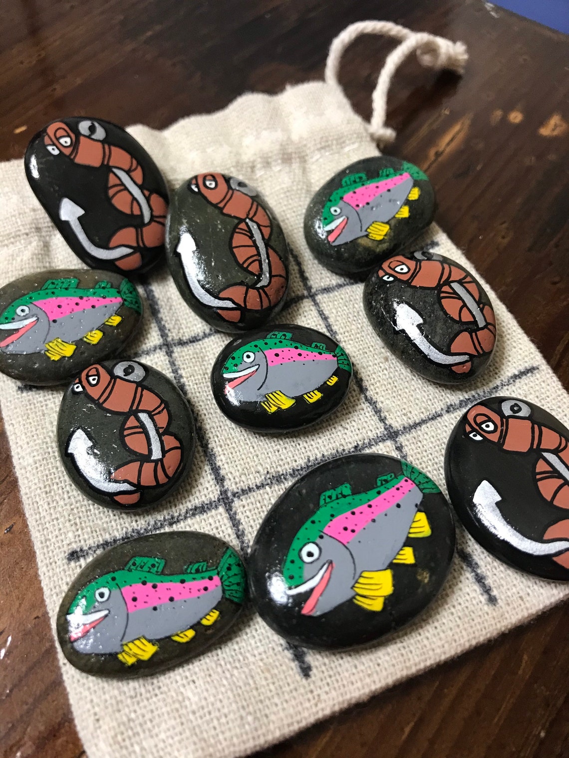 Fishing Tic Tac Toe // Tic Tac Toe Game // Summer Game // Painted Rock ...