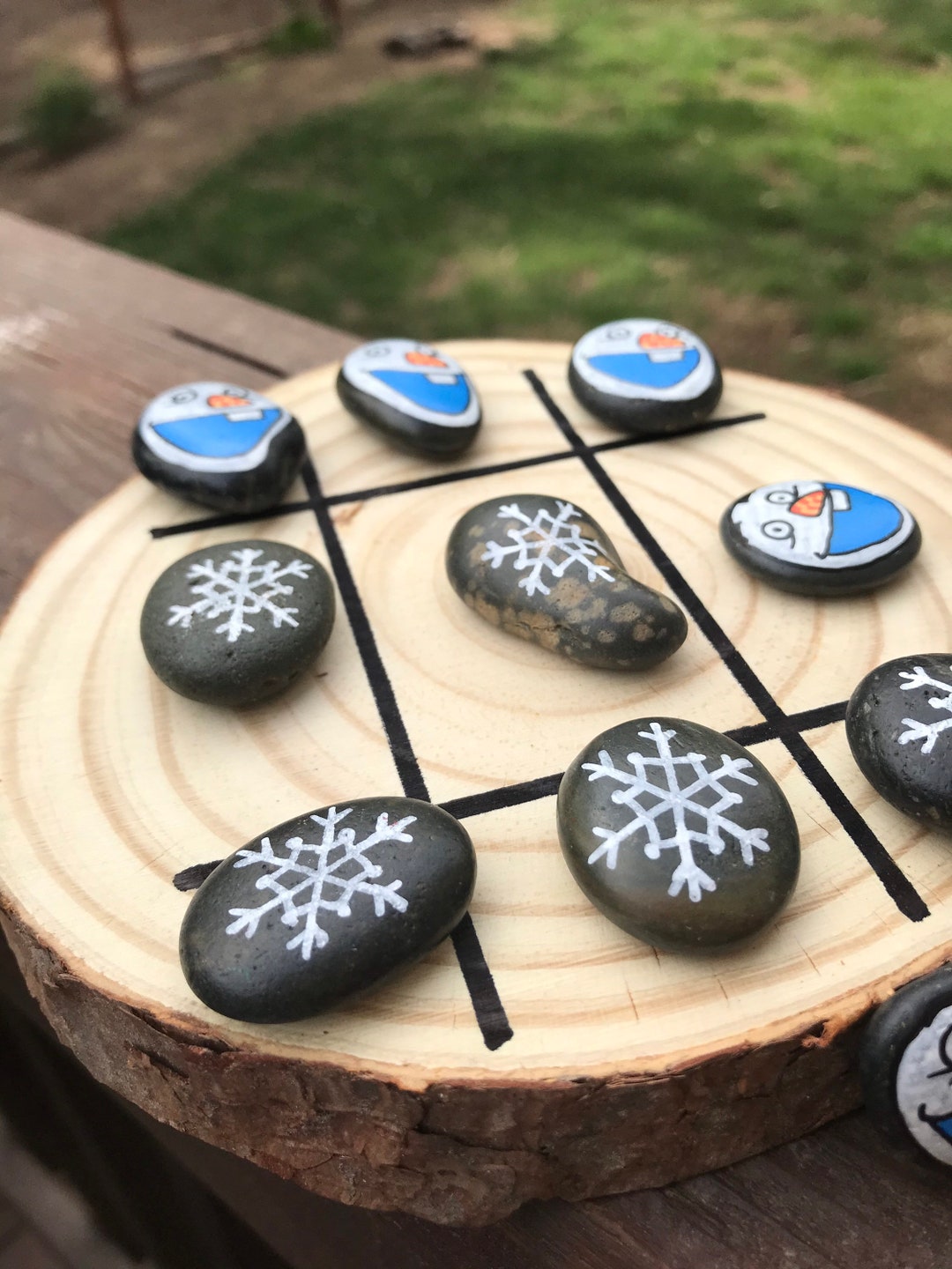 Rustic Tic Tac Toe // Frozen Tabletop Game // Disney Tic Tac Toe ...
