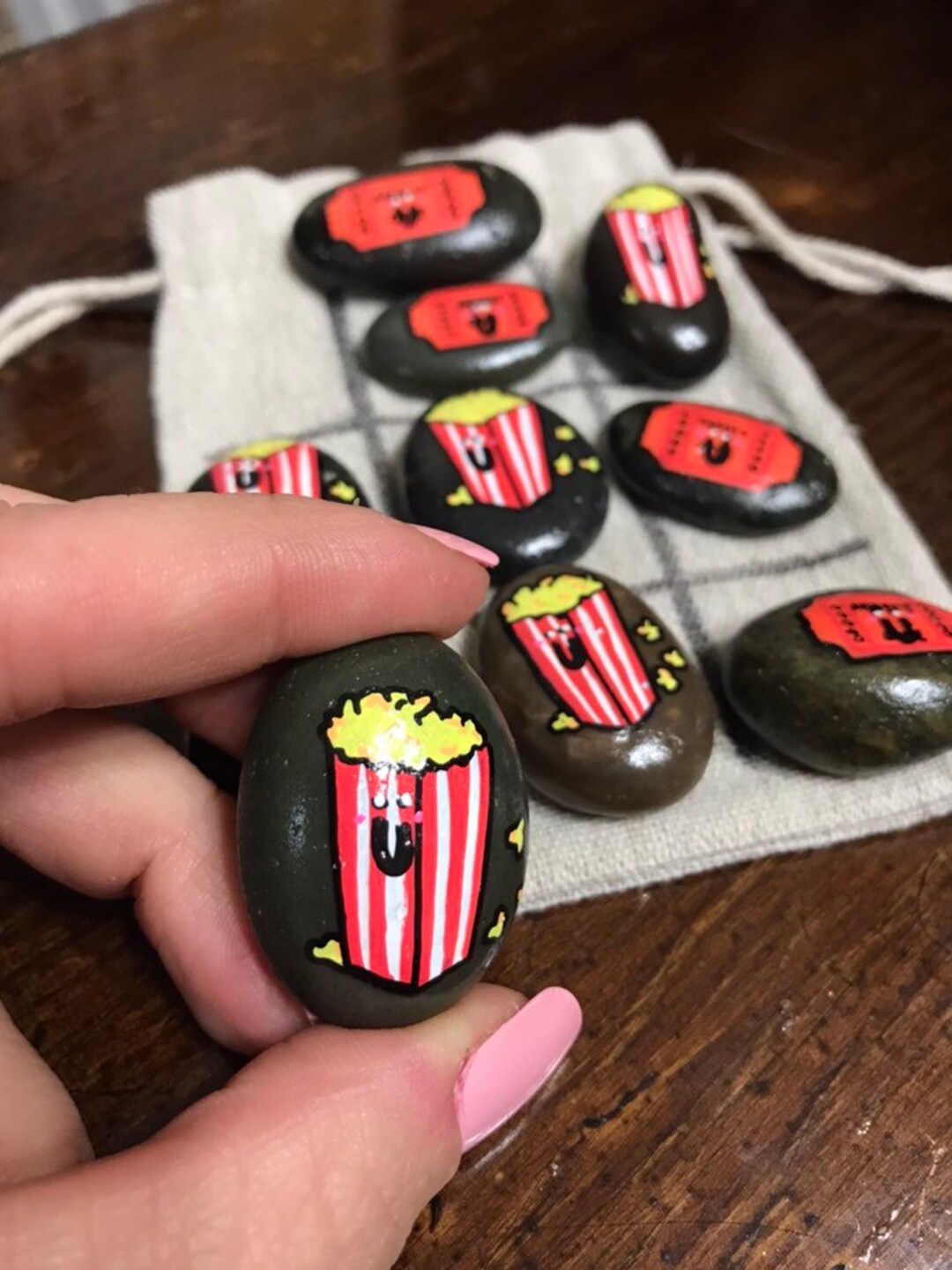 Movie and Popcorn Tic Tac Toe // Tic Tac Toe Game // Summer Game ...