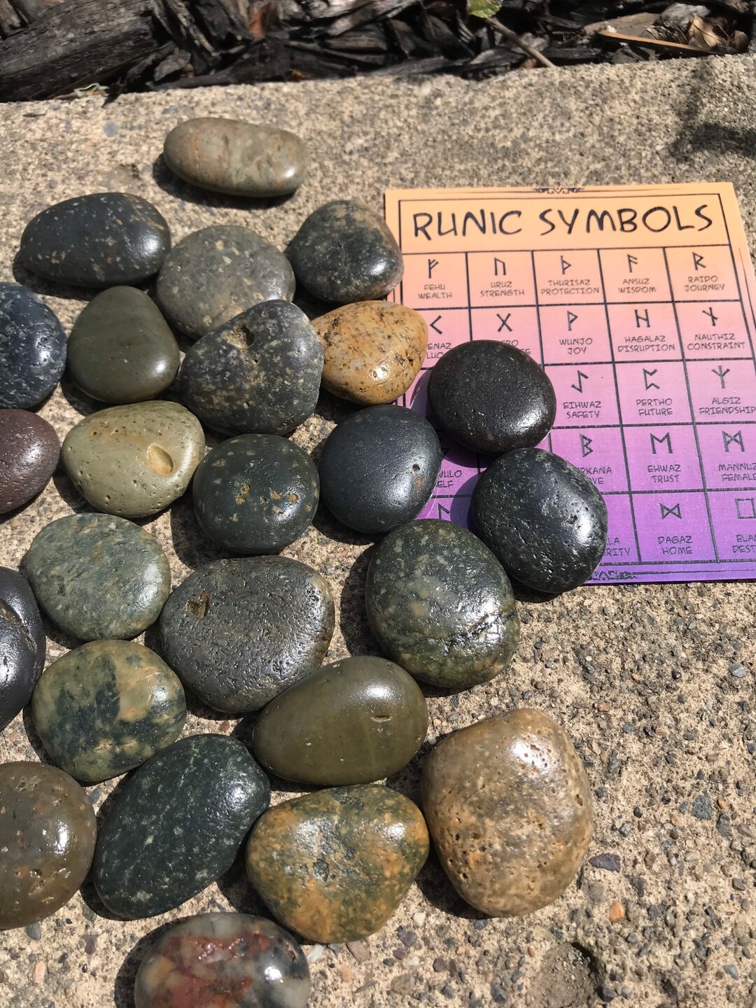 DIY Rune Set // Rune Stone // Natural Stone Rune // Elder Futhark ...