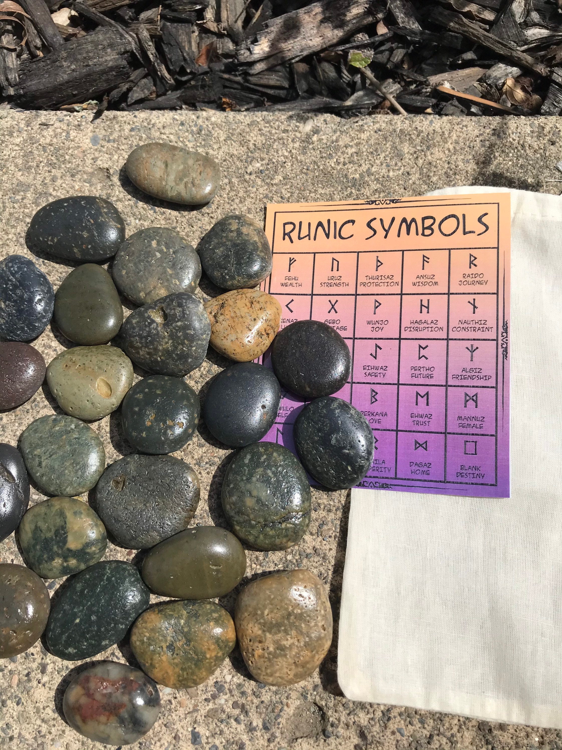 DIY Rune Set // Rune Stone // Natural Stone Rune // Elder - Etsy