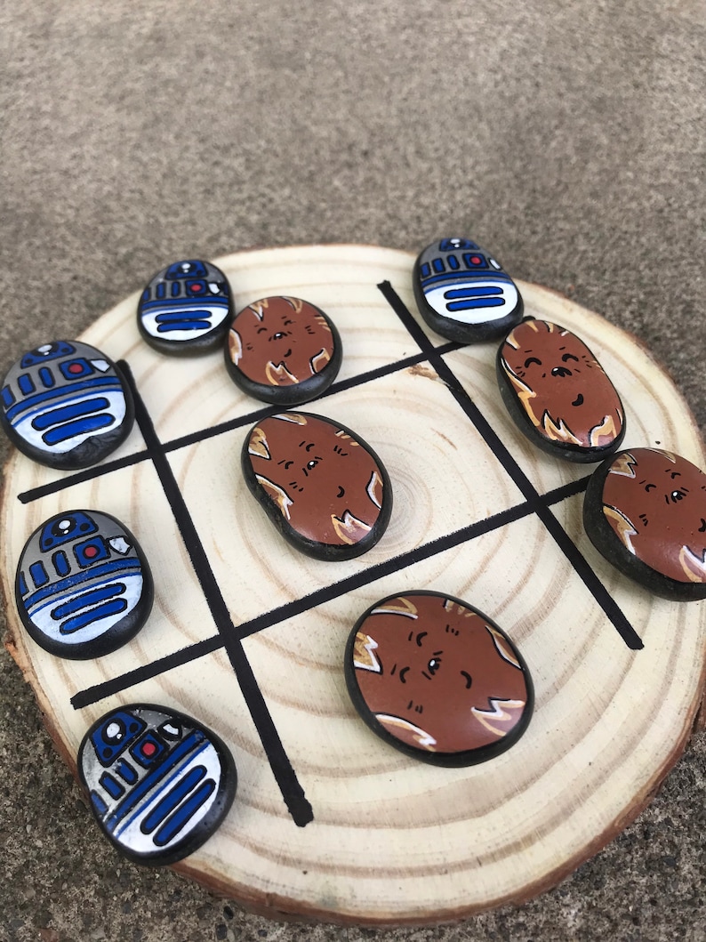 Star Wars Gift // Star Wars Tic Tac Toe // R2D2 and Chewbacca // Star ...