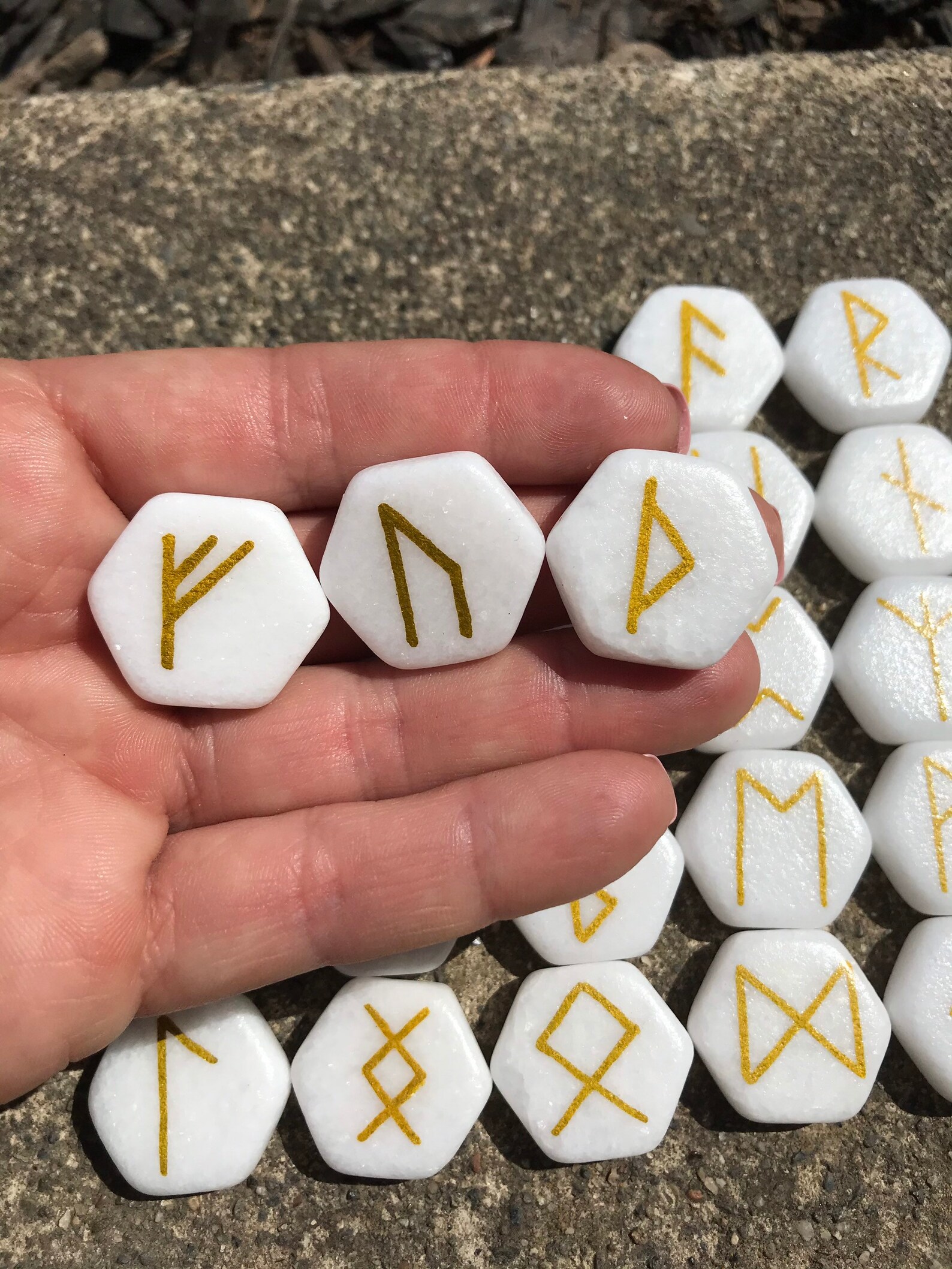 DIY Rune Stones // DIY Rune Set // Santorini Stone // Elder - Etsy