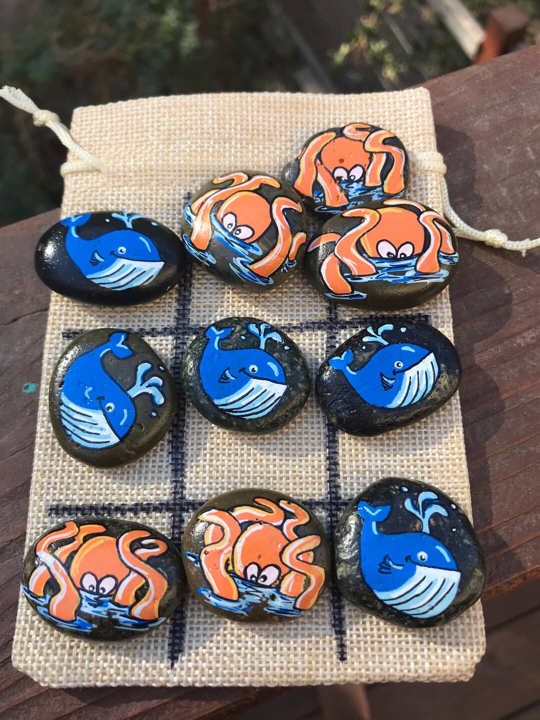 Ocean Tic Tac Toe // Sea Creature Tic Tac Toe // Ocean Gift - Etsy