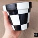 Checkerboard Hand-painted Flowerpots - Garden Decor - Gifts for Plant ...