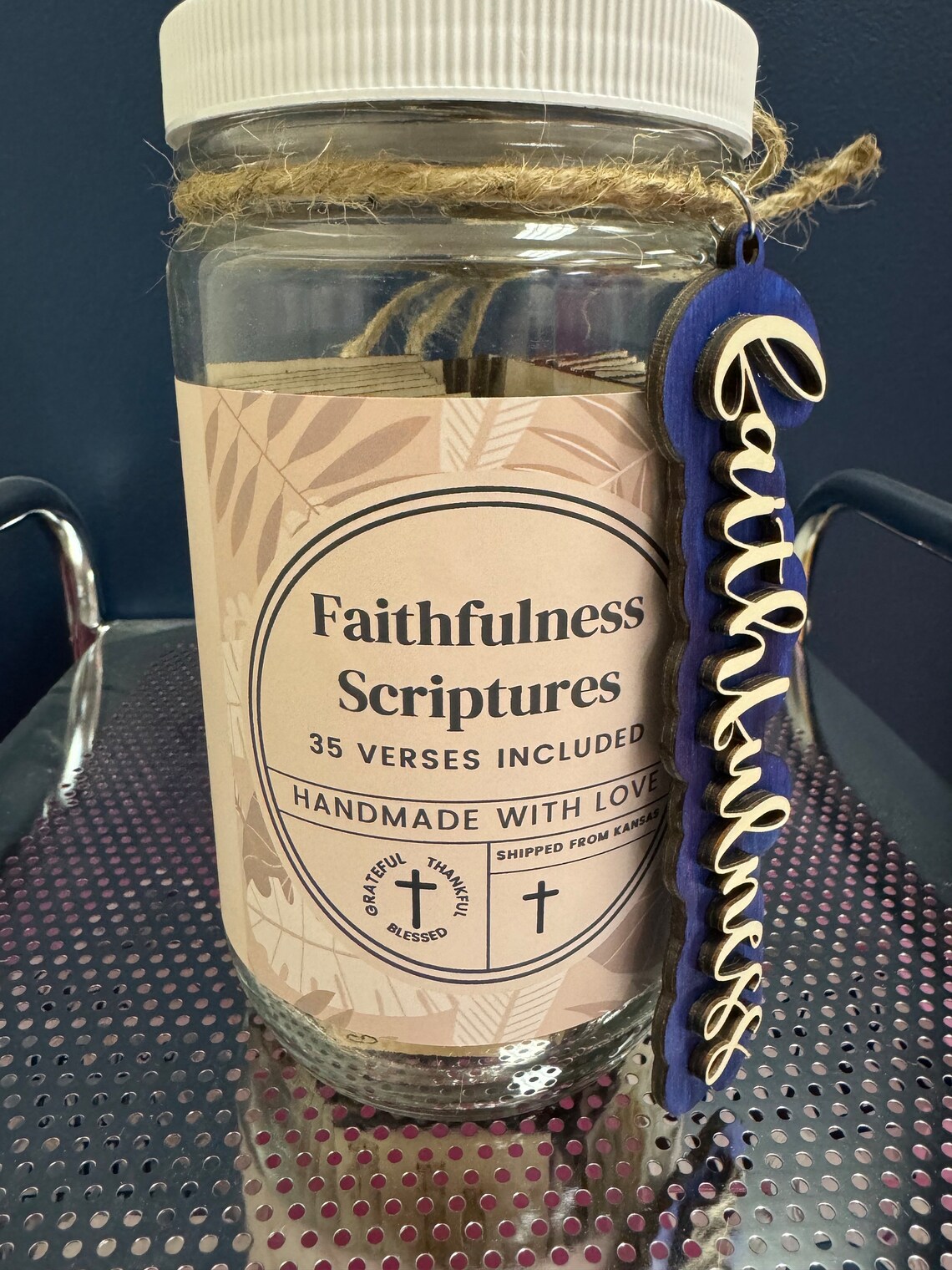 Laser Engraved Faithfulness Scriptures in a 32oz Jar, Gift for Family ...
