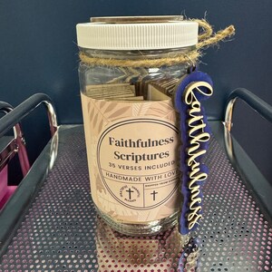 Laser Engraved Faithfulness Scriptures in a 32oz Jar, Gift for Family ...