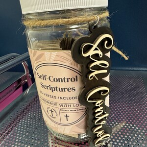 Laser Engraved Self-control Scriptures in a 32oz Jar, Gift for Family ...