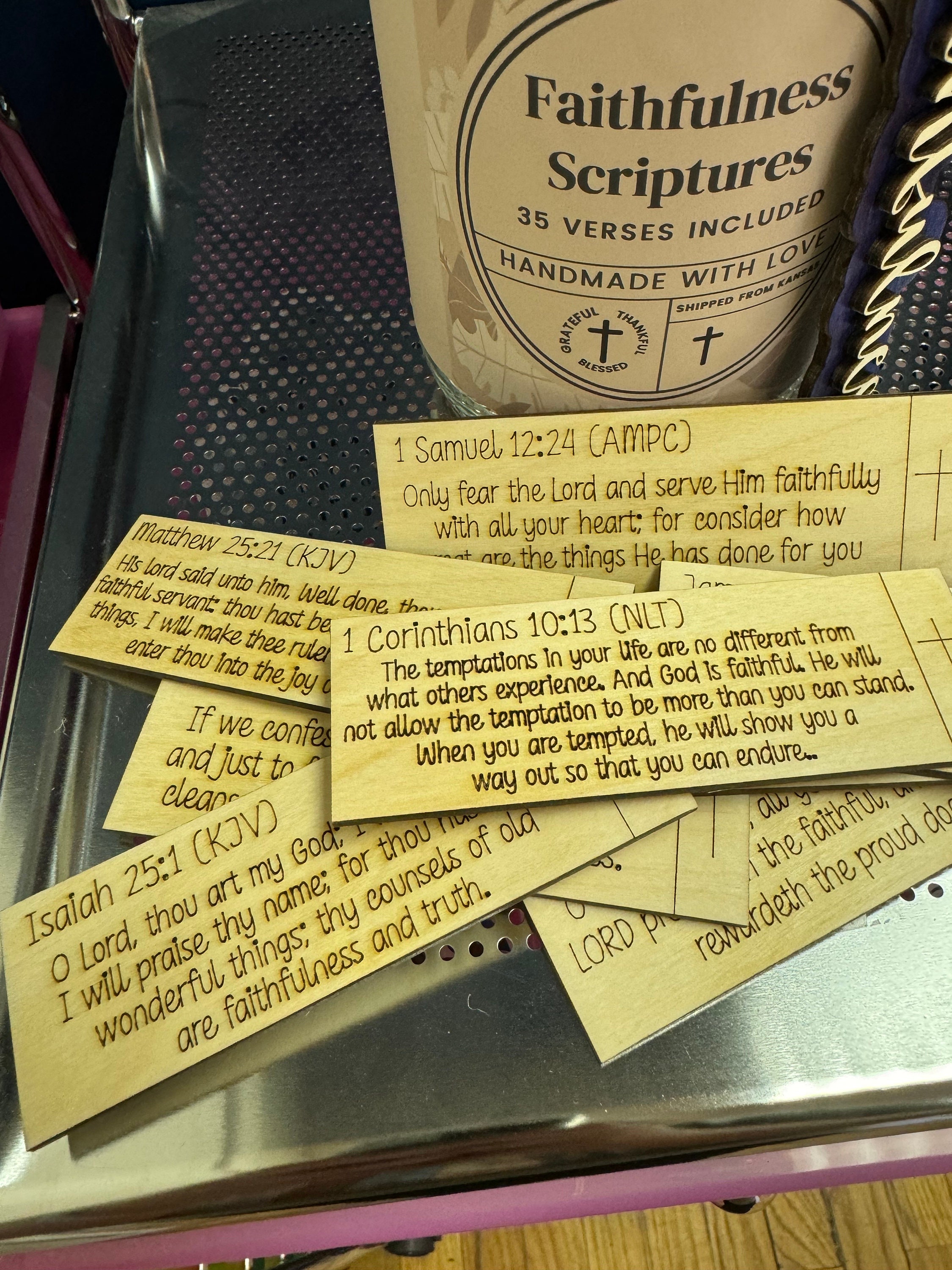 Laser Engraved Faithfulness Scriptures in a 32oz Jar, Gift for Family ...