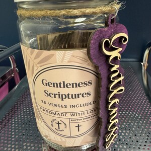 Gentleness Scriptures Scripture Jar, God's Encouragement, Christian ...