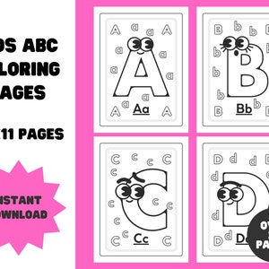 Printable ABC Coloring Pages for Kids Digital Download for - Etsy