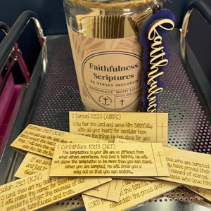 Laser Engraved Faithfulness Scriptures in a 32oz Jar, Gift for Family ...