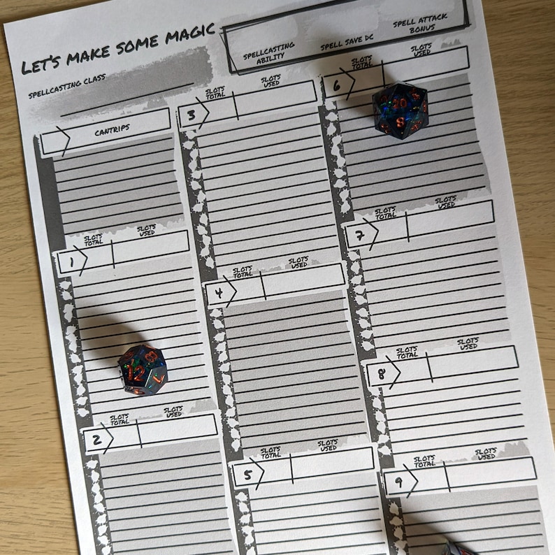 Dnd 5e Character Sheet the Expanded Scrawl Printable PDF Fillable PDF ...