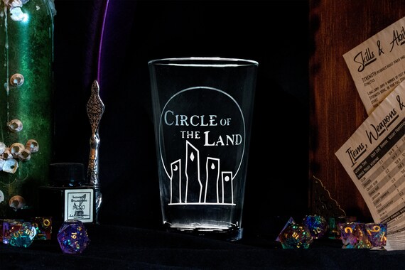 Dnd Etched Class Glass Circle of the Land - Etsy
